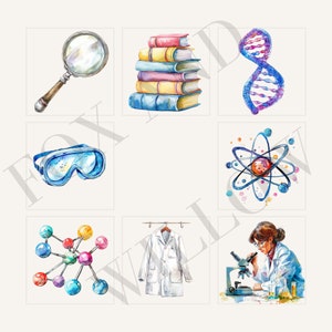 Science Watercolor Clipart, Science Teacher, Chemistry Class, Test Tube ...