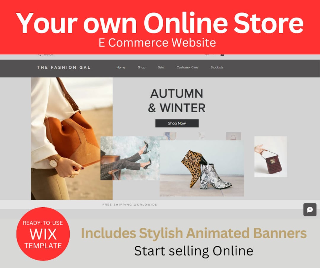 Customizable E Commerce Website Template Sell Online Store WIX ...