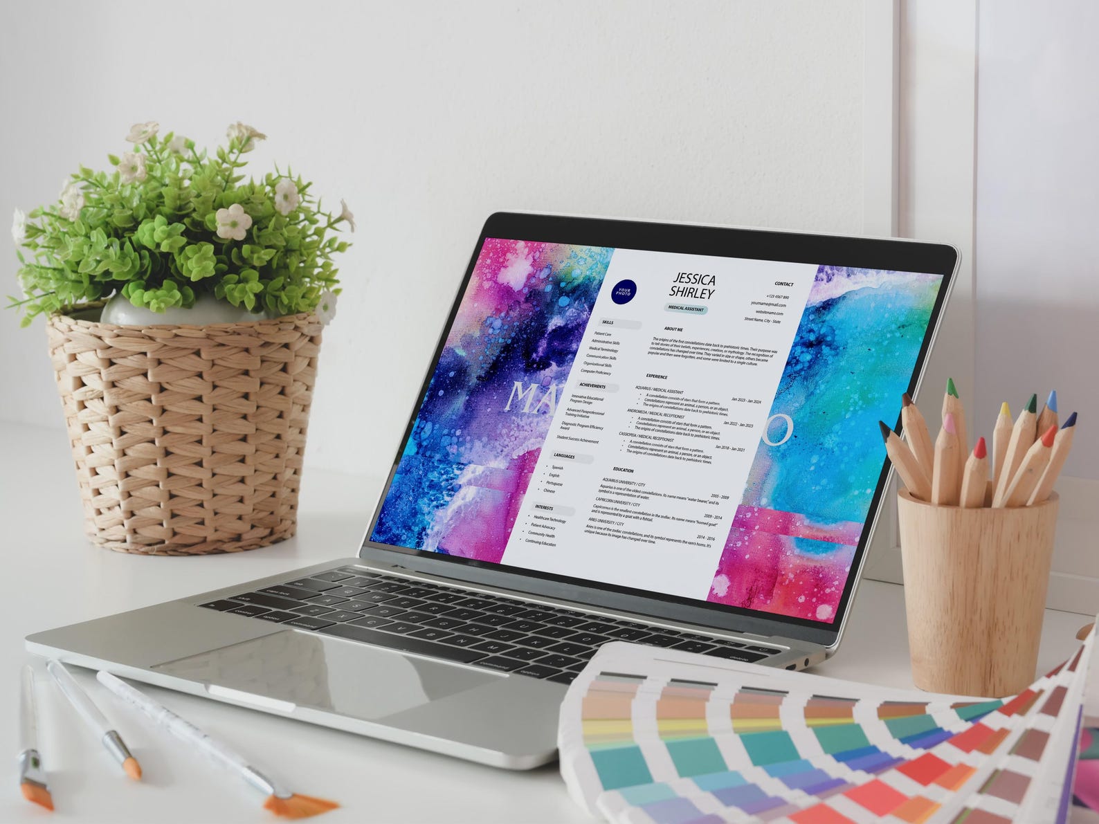 Professional Clean Resume Template MS Word, Powerpoint Professional CV ...