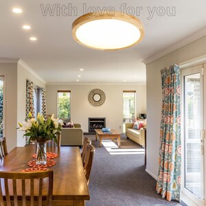 Ceiling LED Chandelier/pendant Wood Sconce/round Led Lamp/modern ...