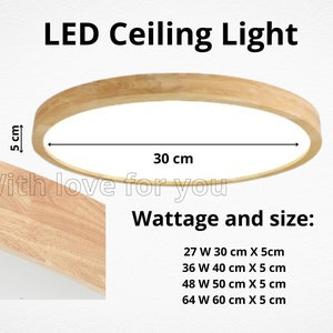 Ceiling LED Chandelier/pendant Wood Sconce/round Led Lamp/modern ...