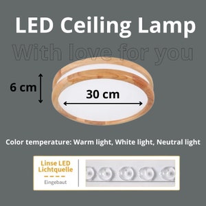 Ceiling Nordic Light/wood Round Led Lamp/kitchen Light Fixtures/home ...