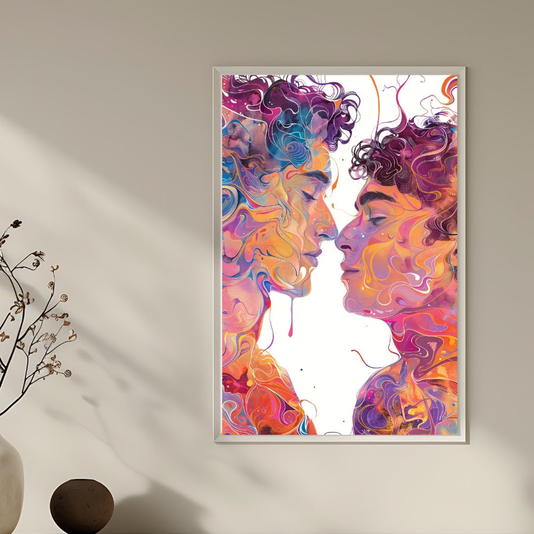 LGBTQ Poster Queer Wall Art Gay Poster Pride Wall Art Print Anniversary ...