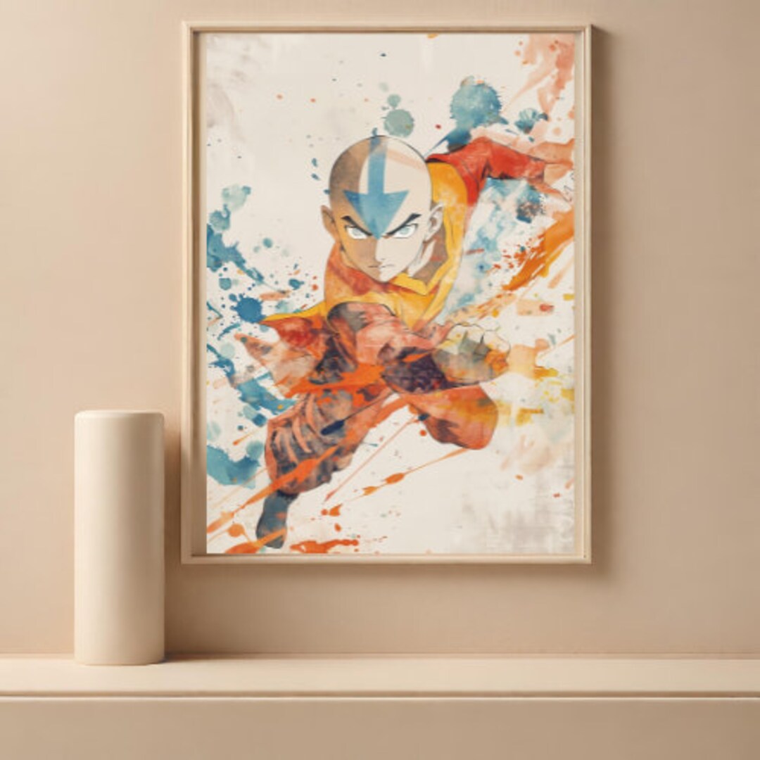 Avatar Poster Aang Print Wall Art Avatar the Last Airbender ATLA ...