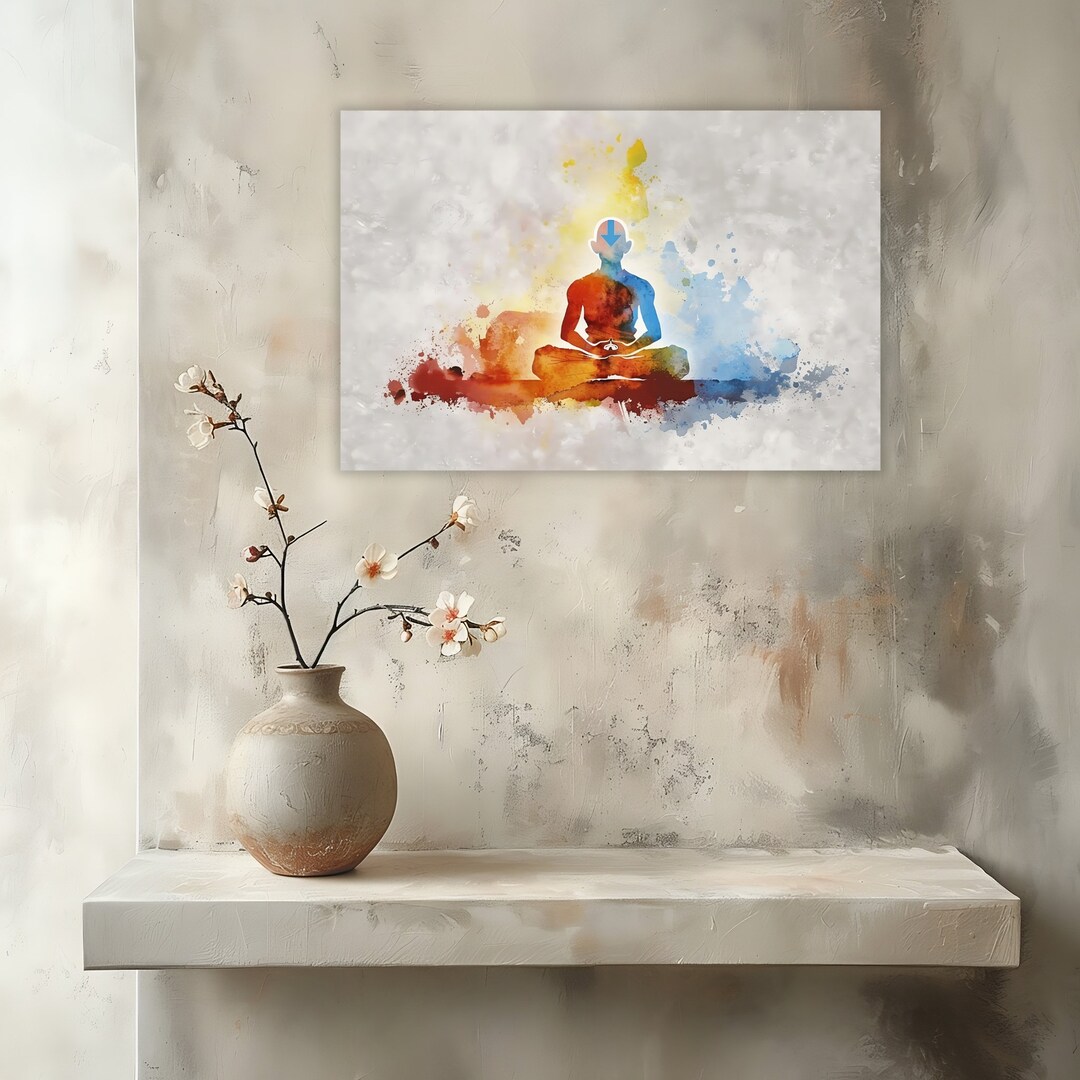 Aang Avatar Canvas Avatar the Last Airbender Poster Painting-style - Etsy