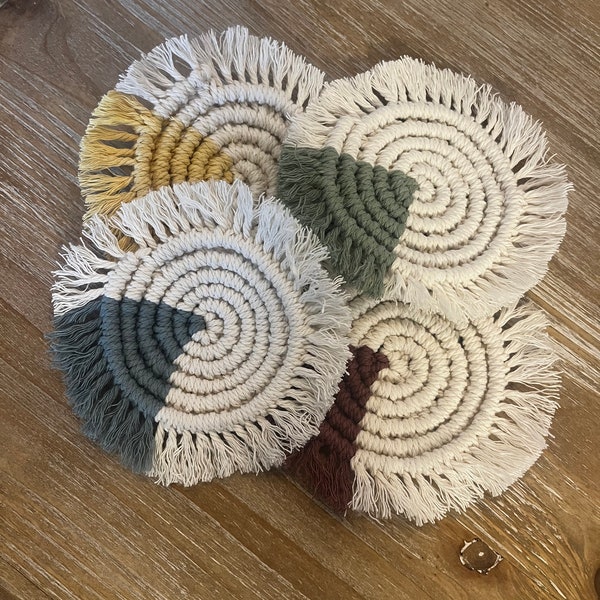 Macrame Coaster - Etsy