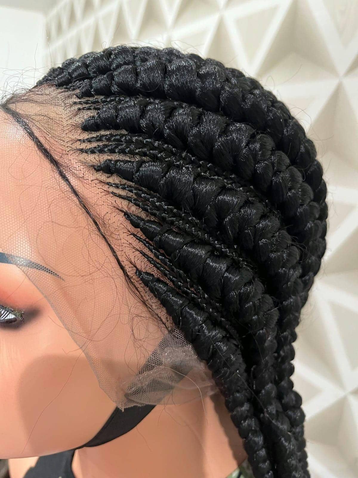 Lace Front Braided Wigs for Women, Cornrow Braided Wigs, All Back ...