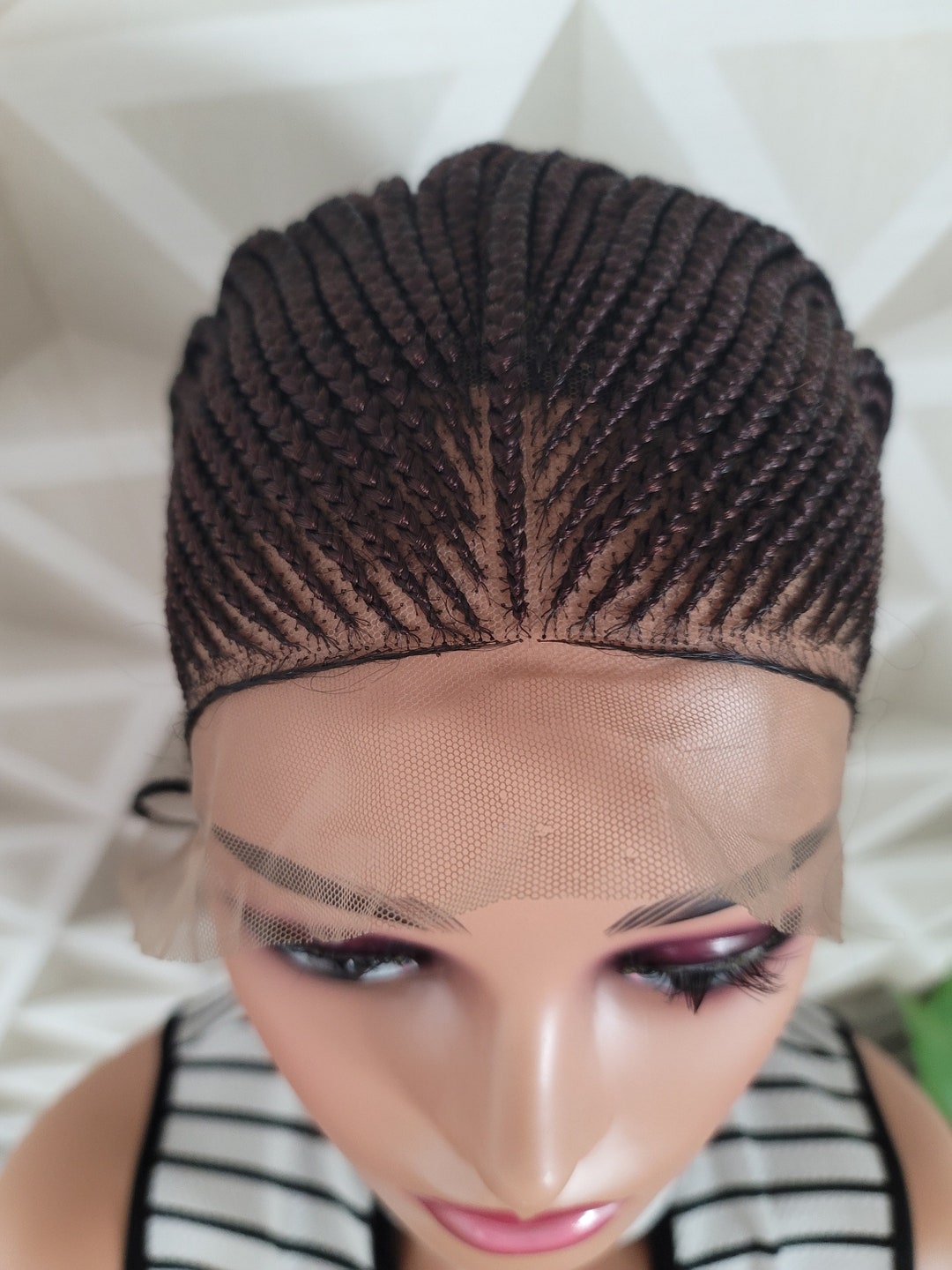 Lace Front Braided Wigs for Women, Cornrow Braided Wigs, Full Lace ...