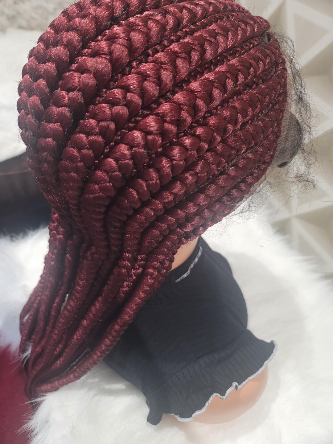 Synthetic Lace Front Braided Wigs for Women, Cornrow Braided Wigs, All ...