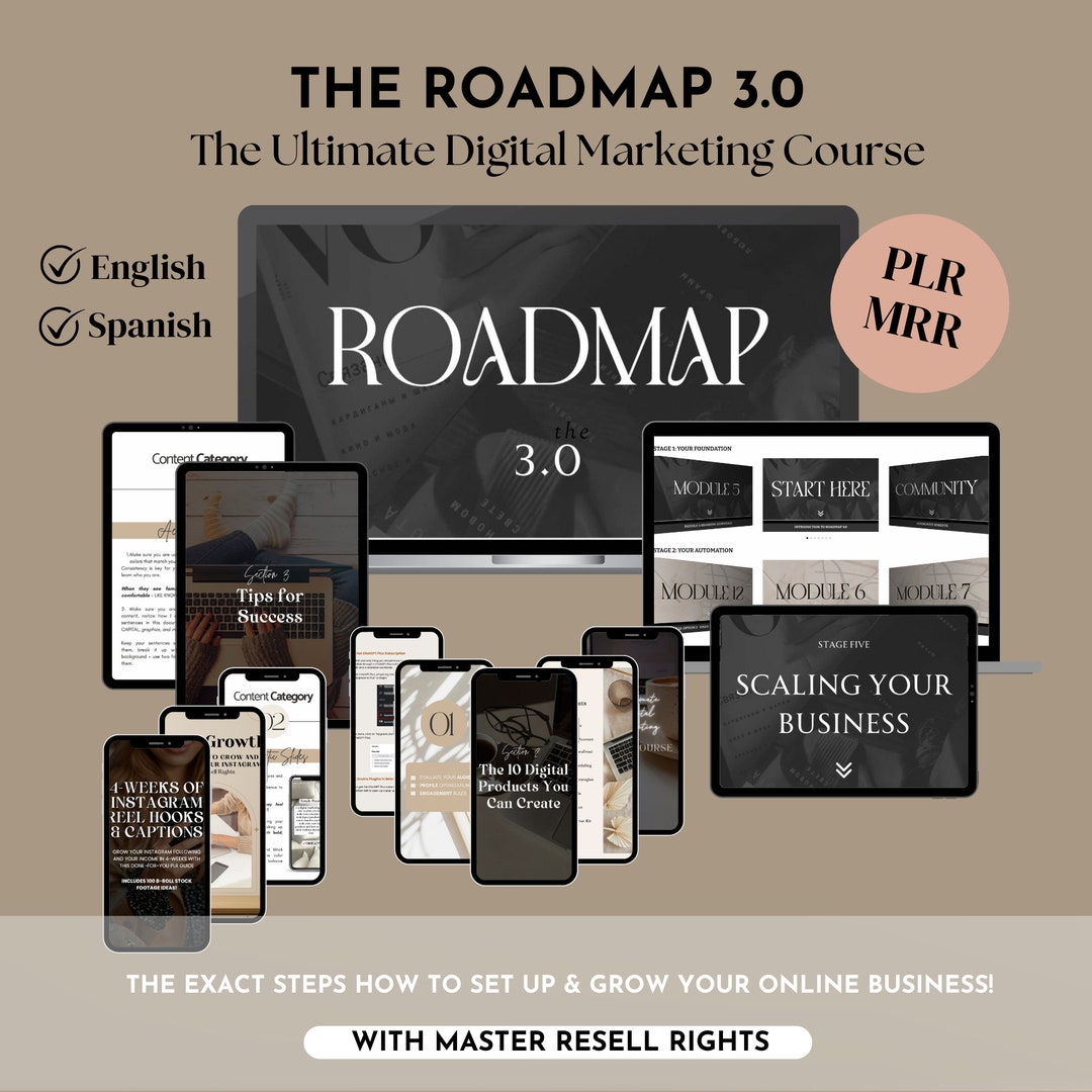 Roadmap 3.0, Digital Marketing Course, Master Resell Rights, MRR ...
