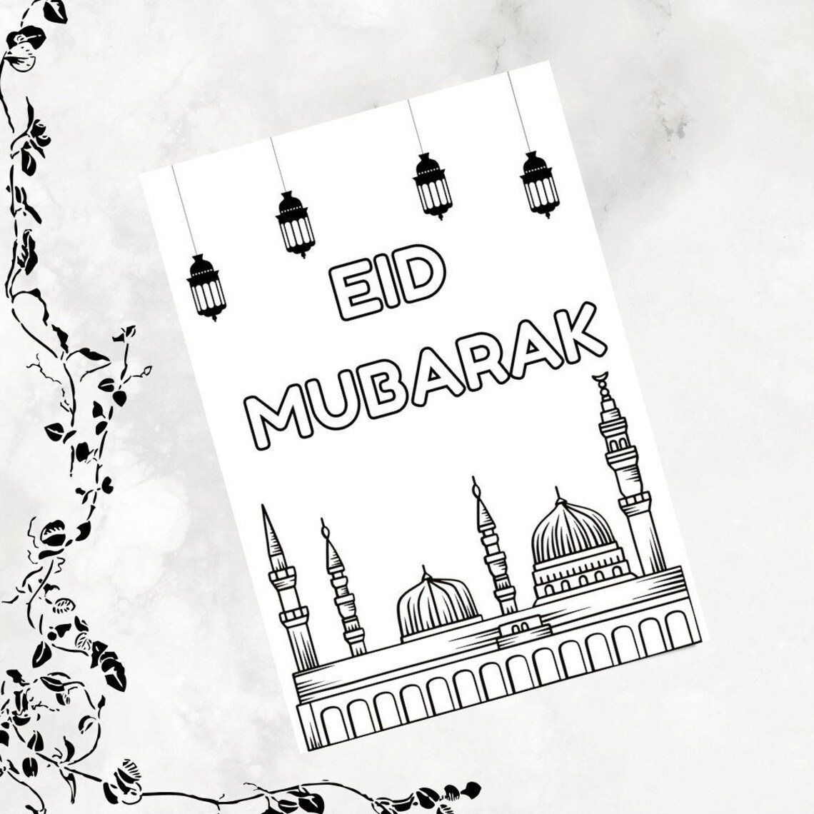 Eid Colouring Page | Eid Printable | Kids Islamic Art | Muslim Craft ...