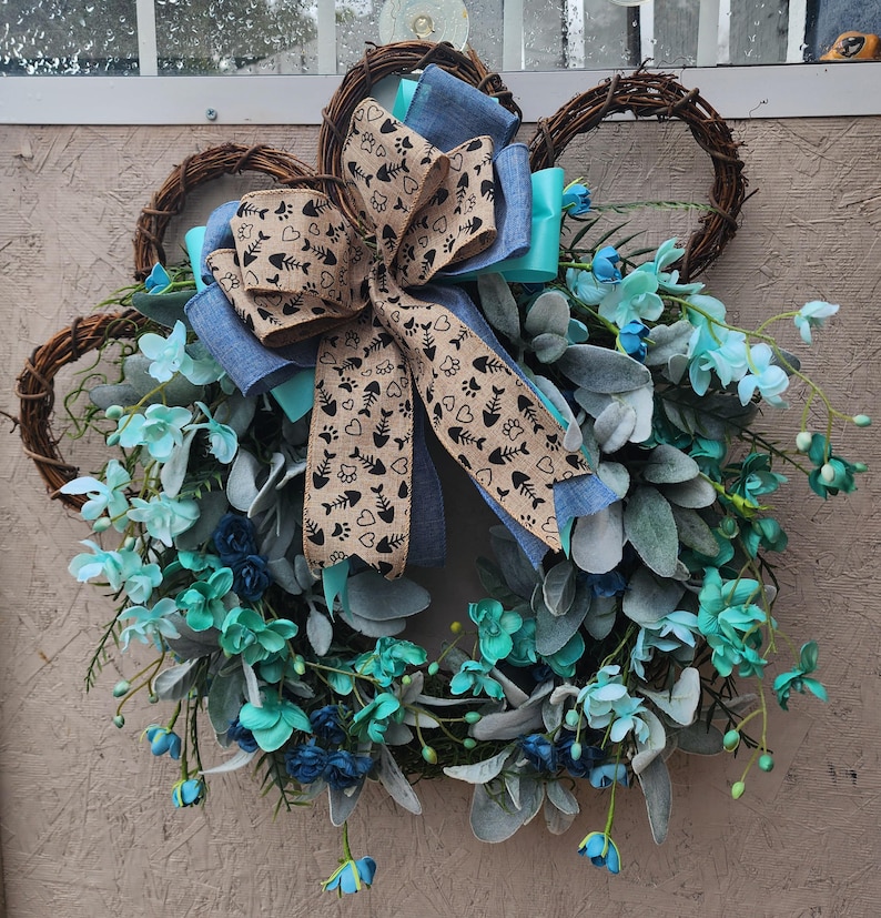 Paw Print Cat Themed Wreath - Etsy