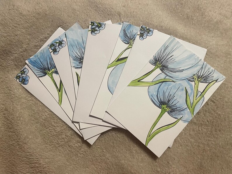 Watercolor Flower Greeting/blank Inside Cards - Etsy