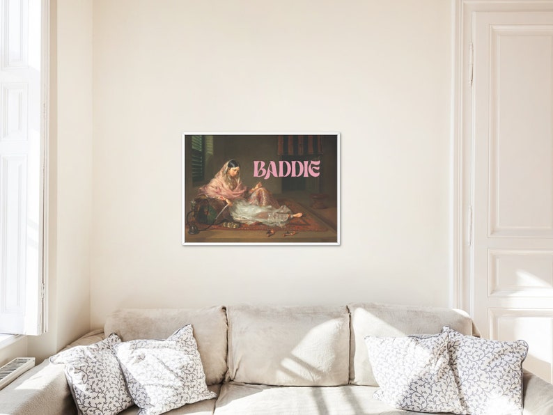 Baddie Reclining Wall Art Print | Digital Download | Digital Print ...