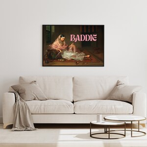 Baddie Reclining Wall Art Print | Digital Download | Digital Print ...
