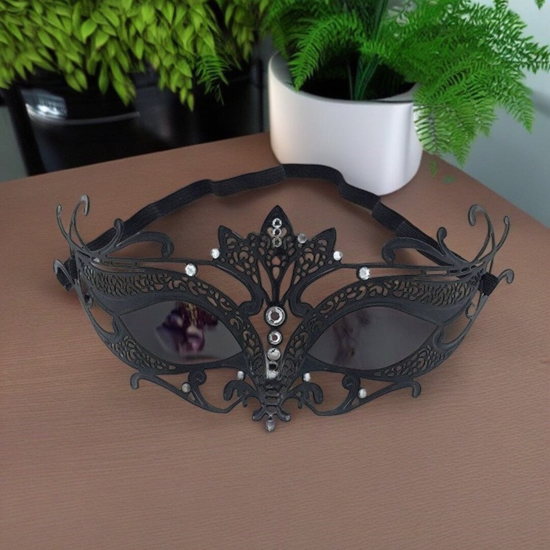 Masquerade Mask, Black Masquerade Mask, Masquerade Ball Mask, Mask W ...