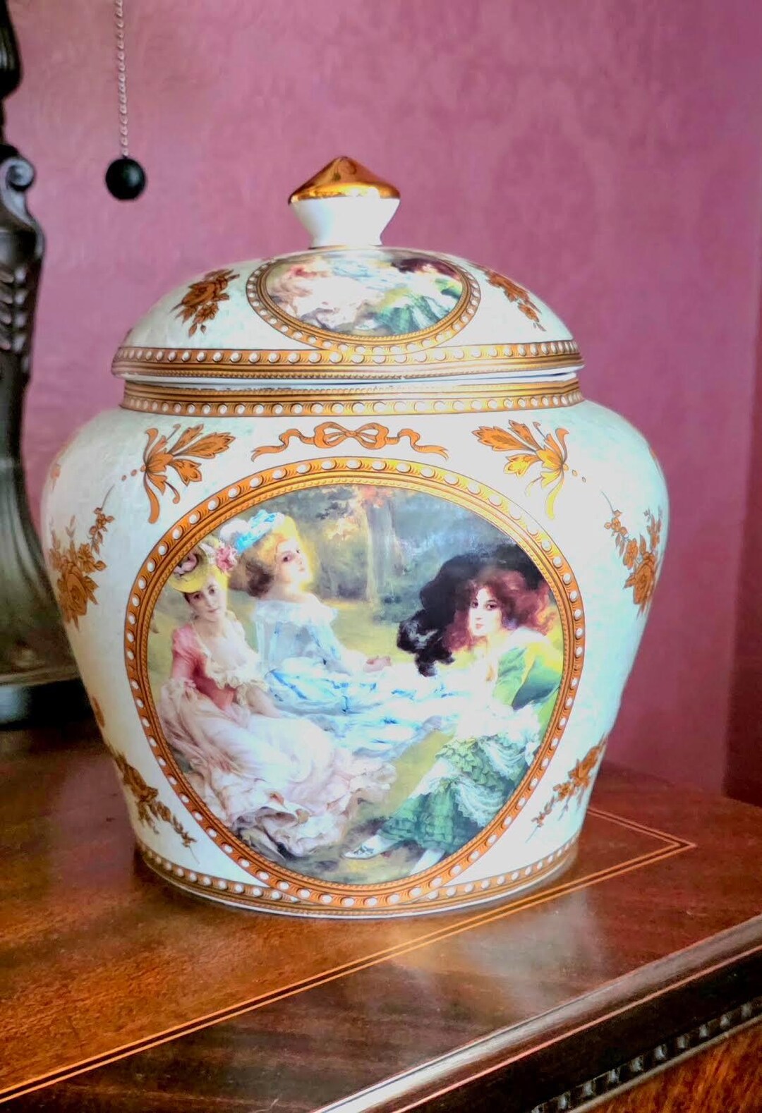Vintage Reproduction KPM Victorian Ginger Jar. - Etsy