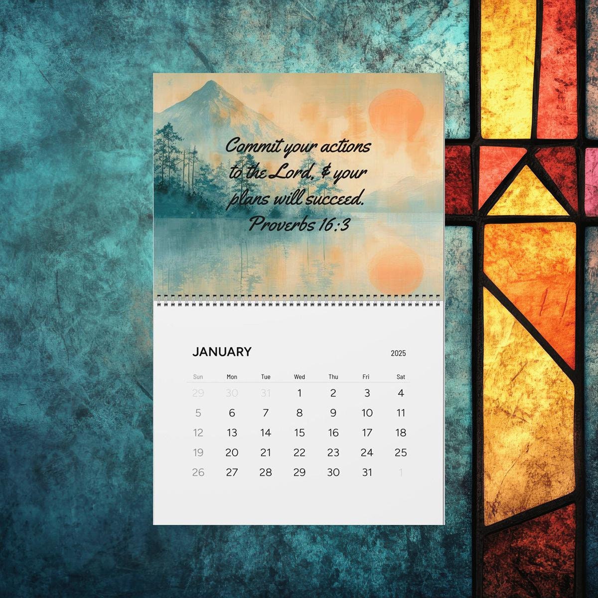 2025 Bible Verses Wall Calendar, Bible Verse Monthly Wall Calendar ...