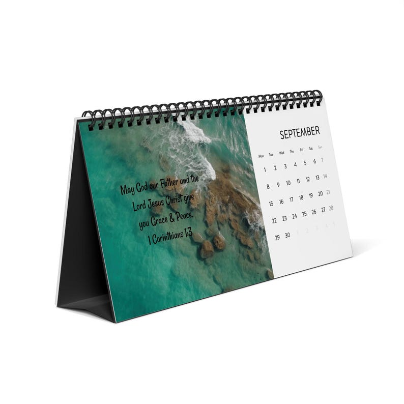 2025 Bible Scripture Monthly Desk Calendar, 2025 Desk Calendar, Bible ...