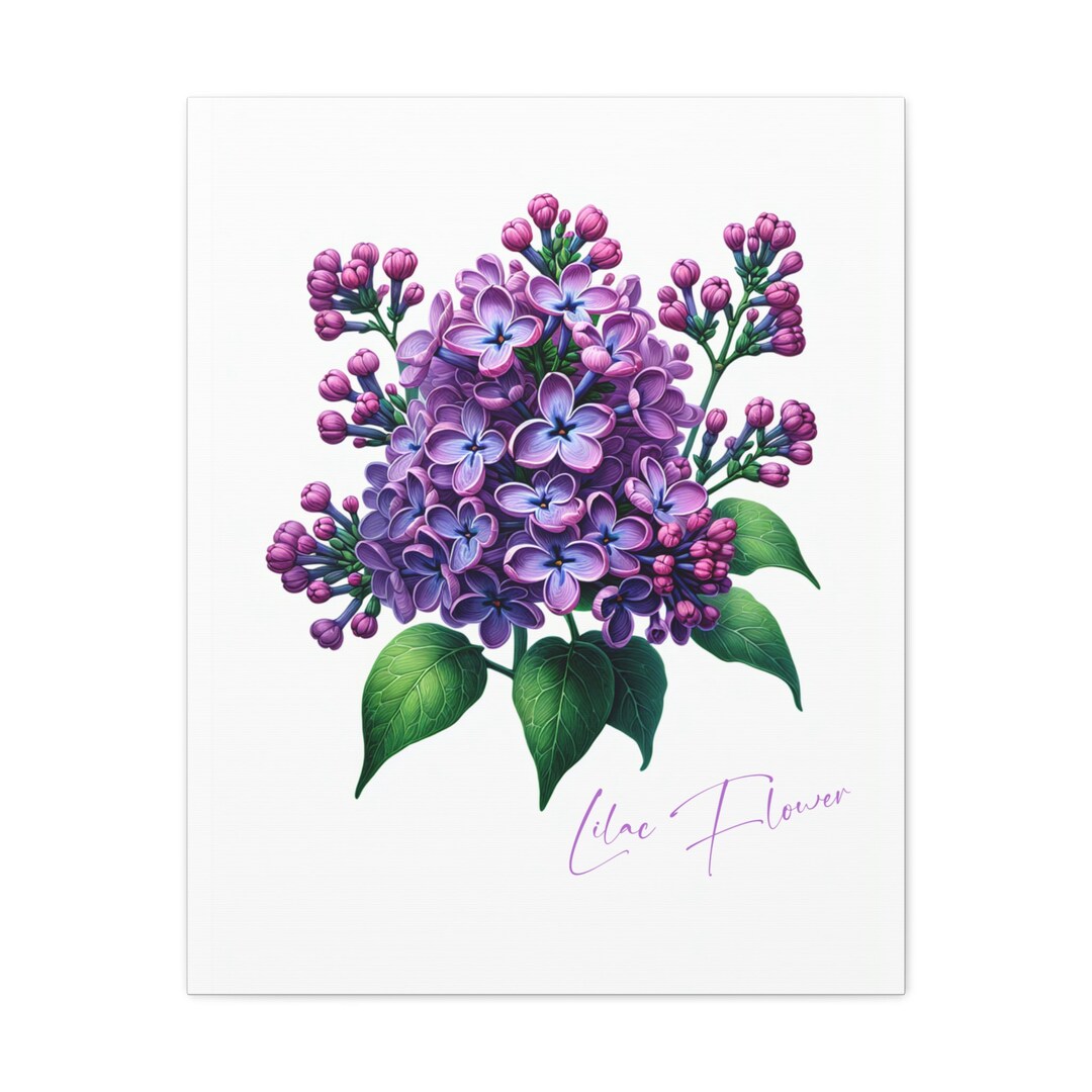 Fresh Canvas Lilac Flower Wall Hanging, Wall Art, Home Decor Lilac ...