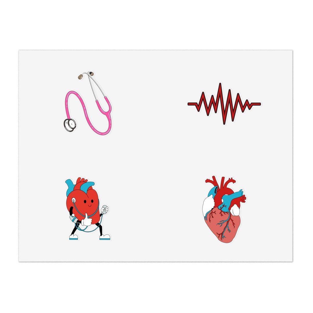 Sticker Sheets, Decals, Heart Decals, Medical Stickers, Gift for Nurses ...