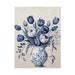 Delft Blue Tulip Canvas Art Print: Floral Home Decor - Etsy