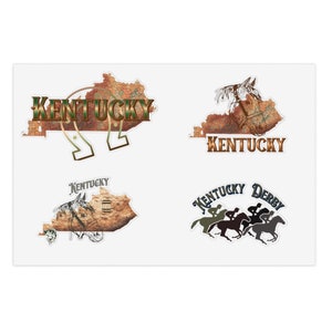 Sticker Sheet Bundle, 5pcs Decals, Kentucky Decals, Kentucky Derby ...