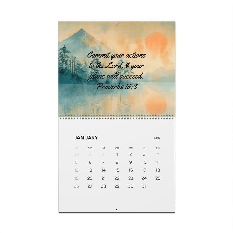 2025 Bible Verses Wall Calendar, Bible Verse Monthly Wall Calendar ...