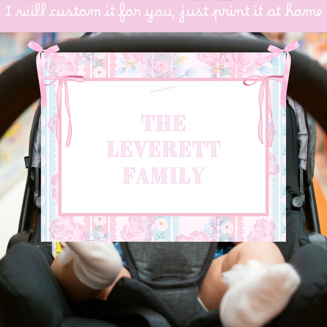 Printable Stroller Sign /coquette Stroller Sign Park / Stroller Parking ...