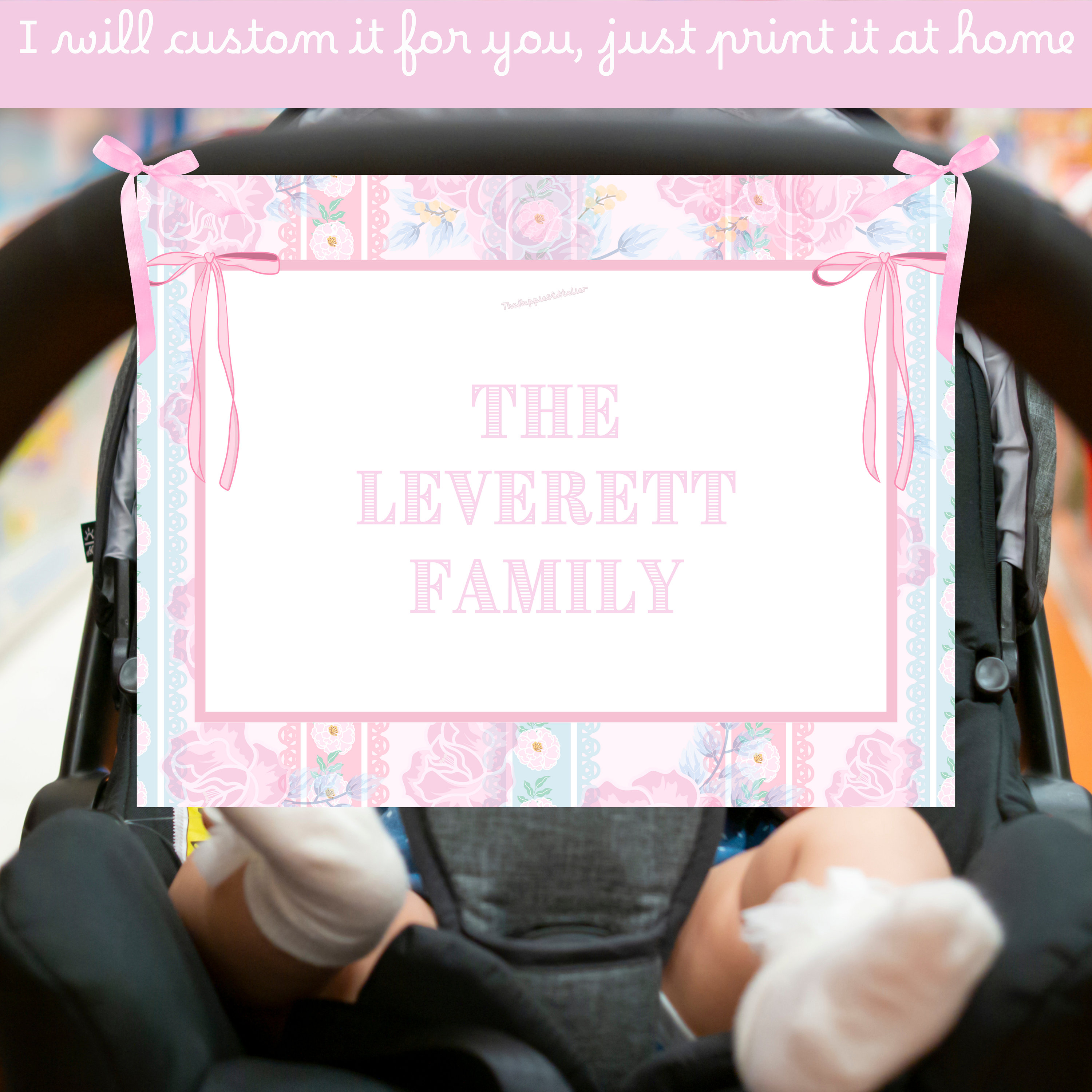 Printable Stroller Sign /coquette Stroller Sign Park / Stroller Parking ...