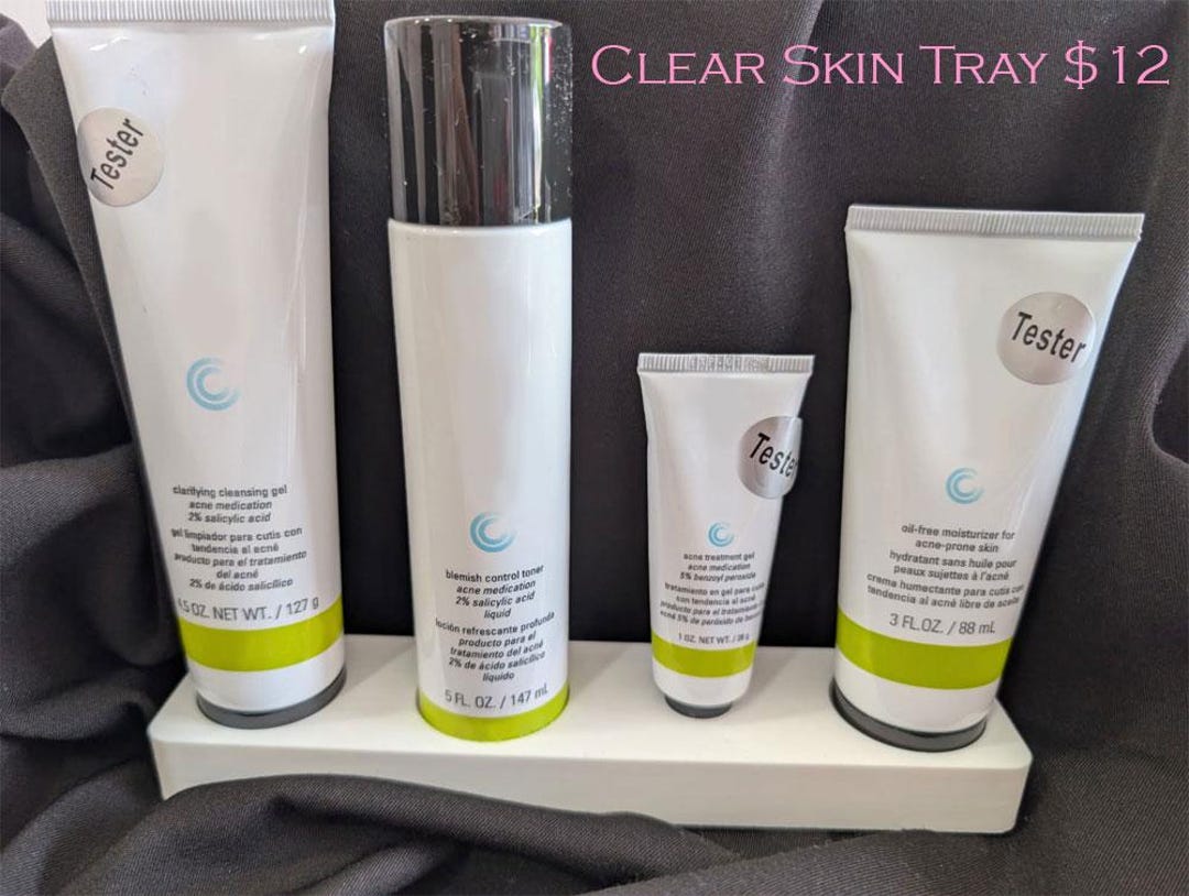 808 Brand Clear Skin Storage and Display Tray for Skin Care Products ...