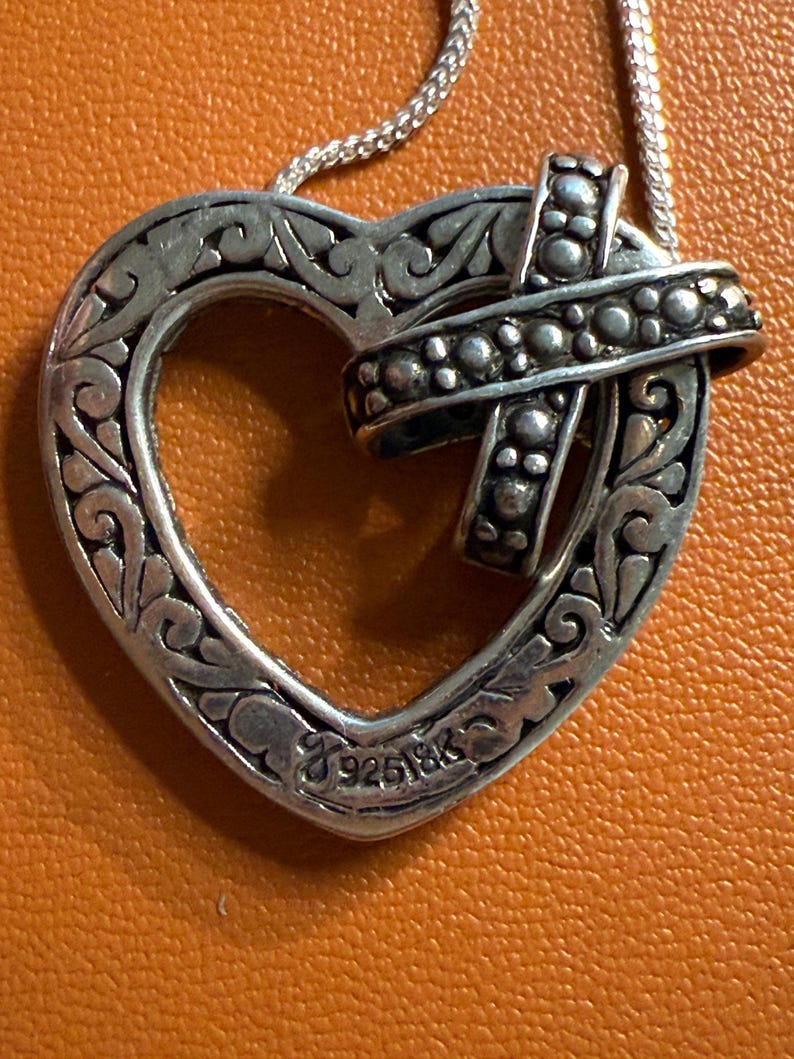 Judith Ripka Sterling & 18K Gold Heart Pendant 22 in 925 Necklace - Etsy