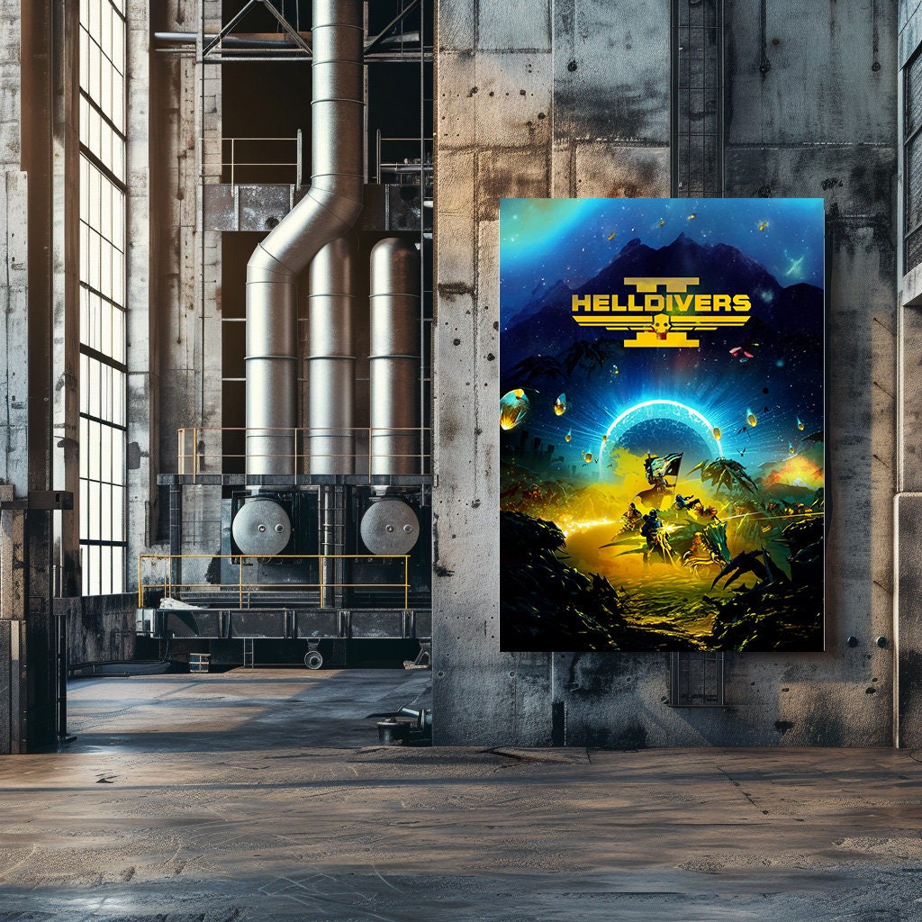 Helldivers 2 Video Game Poster Helldivers 2 Poster Helldivers 2 Gift