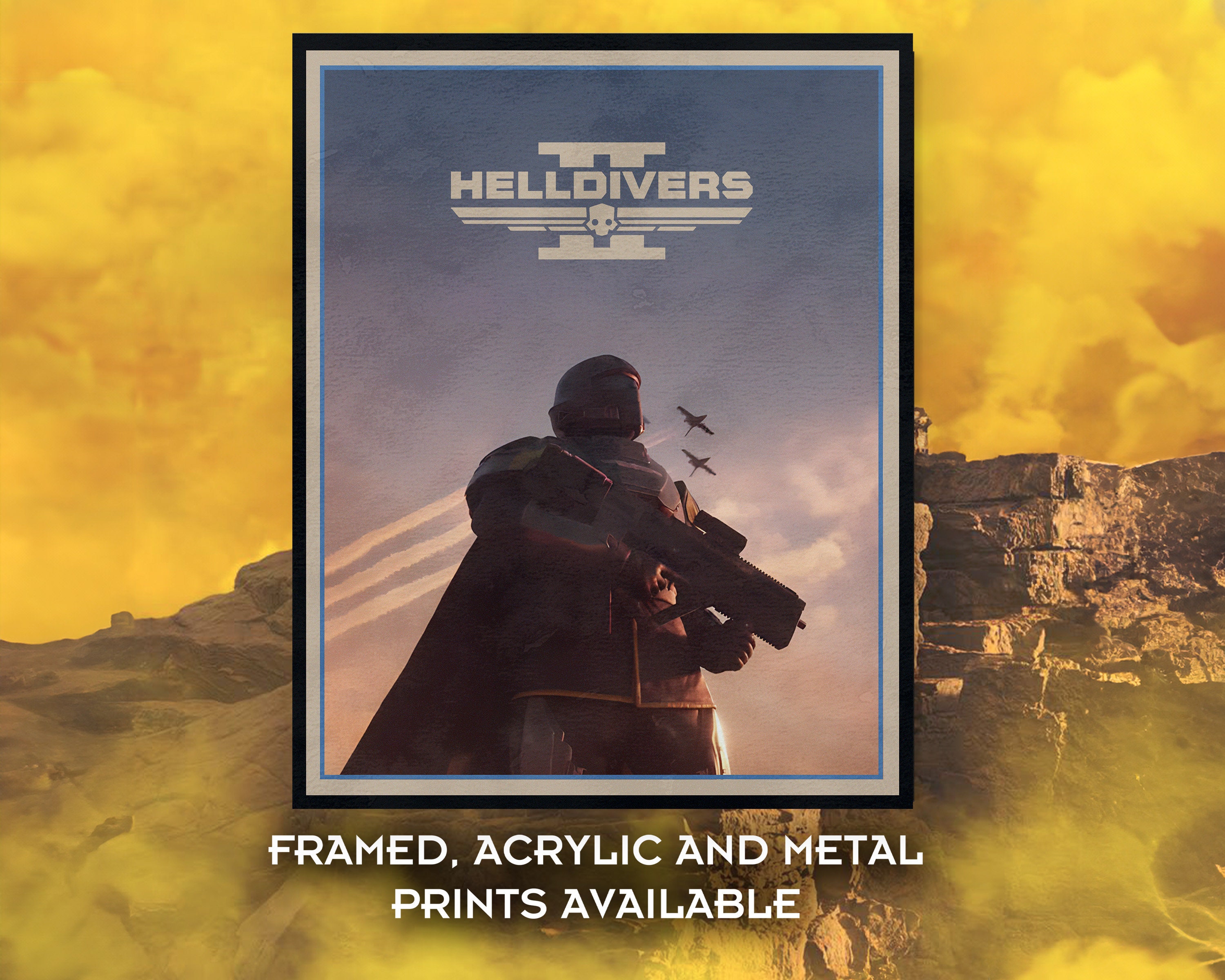 Helldivers 2 Video Game Poster, Helldivers 2 Poster, Helldivers 2 Gift ...