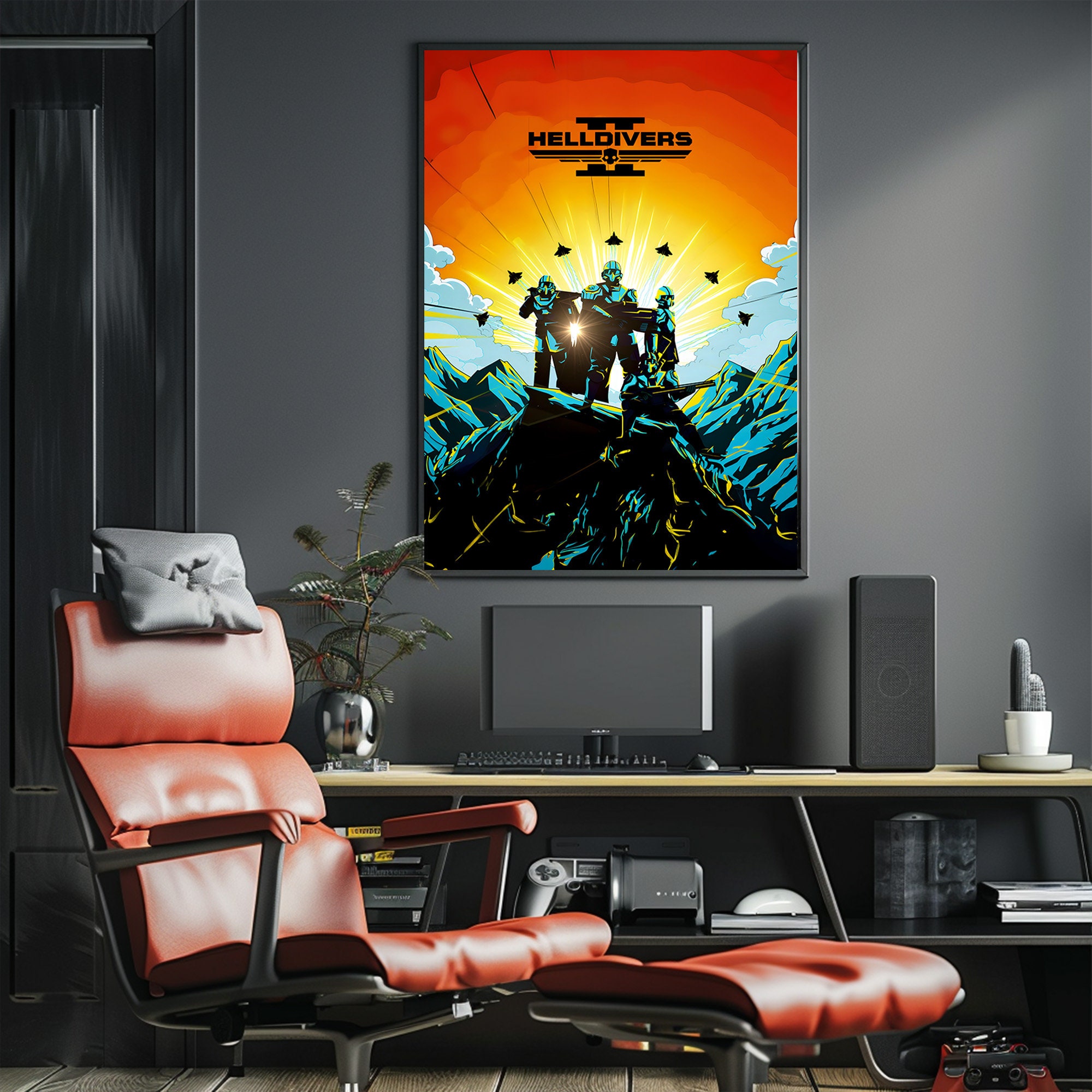 Helldivers 2 Video Game Poster, Helldivers 2 Poster, Helldivers 2 Gift ...