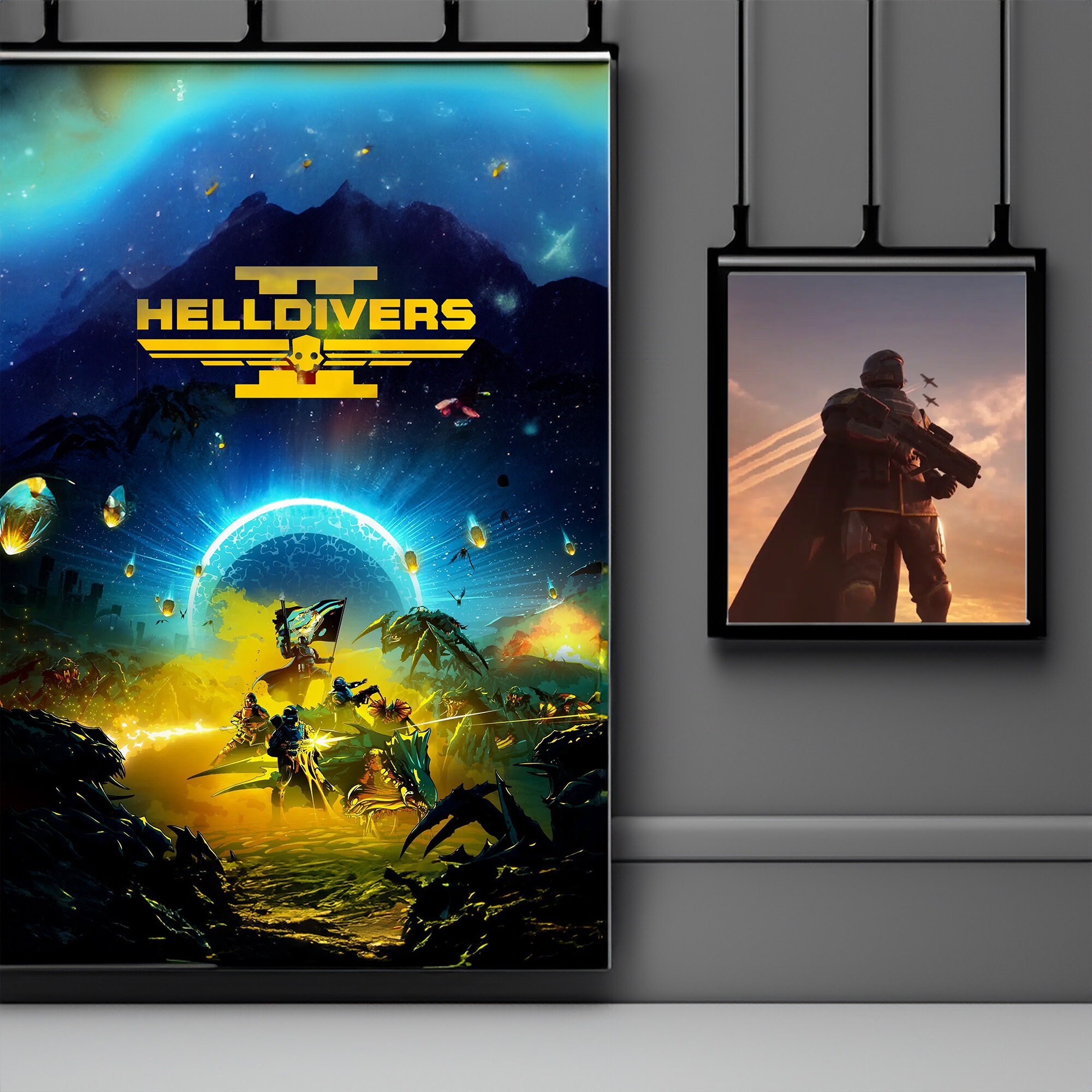 Helldivers 2 Video Game Poster, Helldivers 2 Poster, Helldivers 2 Gift, Helldivers 2, Gaming ...