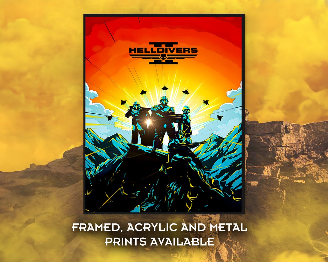 Helldivers 2 Video Game Poster, Helldivers 2 Poster, Helldivers 2 Gift, Helldivers 2, Gaming ...
