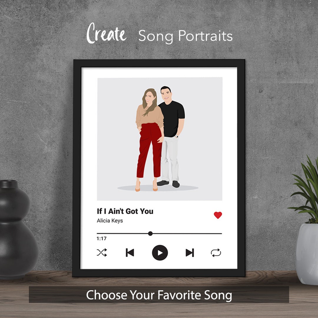 Custom Song Frame for Couples Digital Download - Etsy