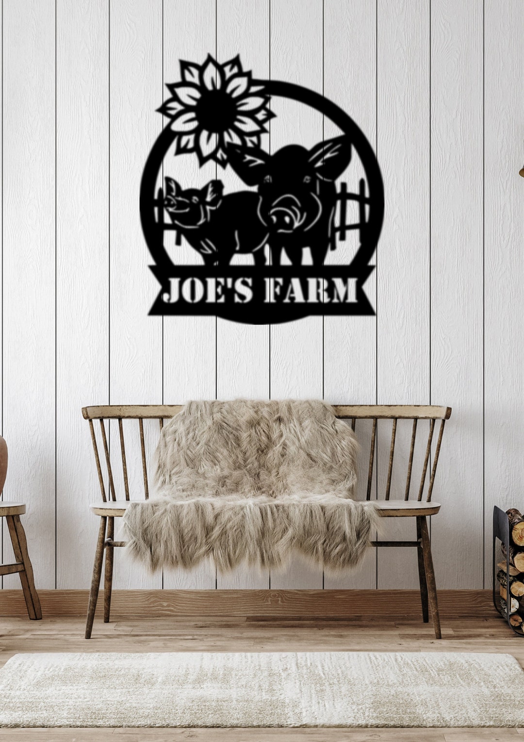 Custom Farmhouse Themed Metal Sign Indoor or Outdoor 13 Color Choices ...