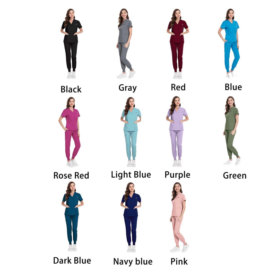 Nurse Uniform Personalised, Nurse Scrubs, Custom Scrub Set, Health ...