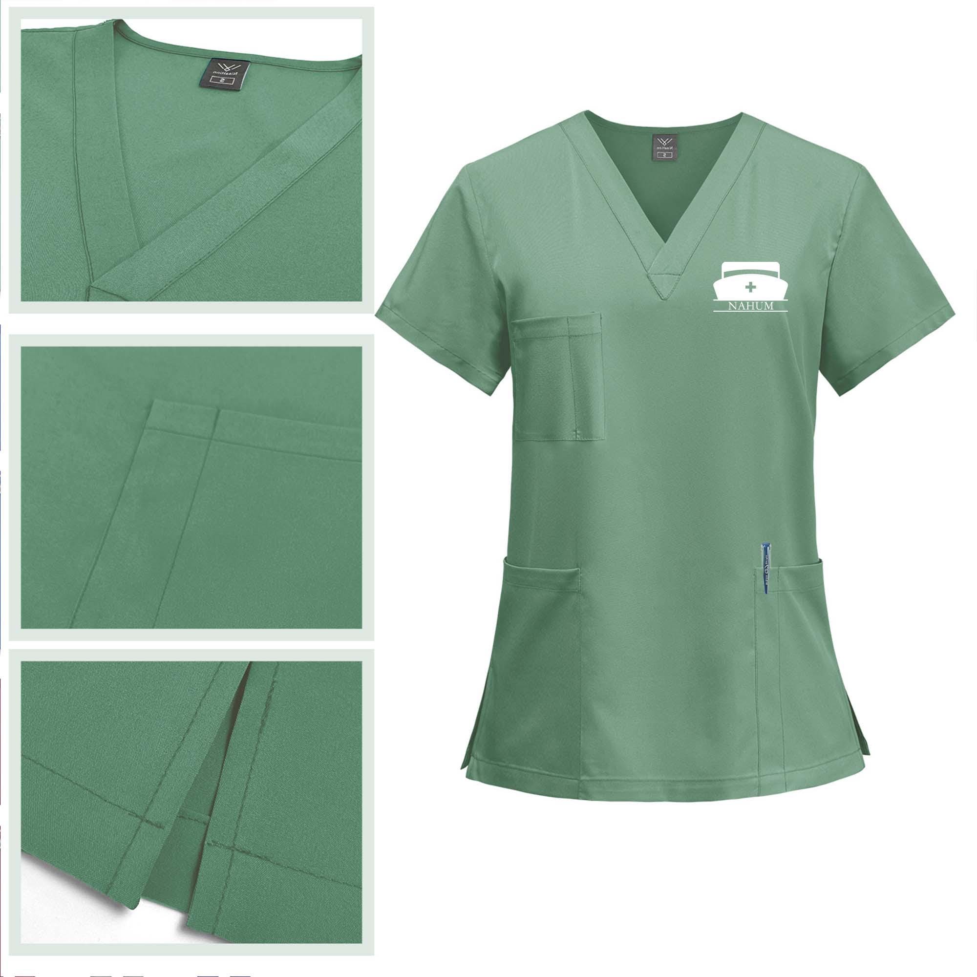 Personalized Scrub Set, Nurse Scrubs, Hospital Uniform, V-neck Doctor ...