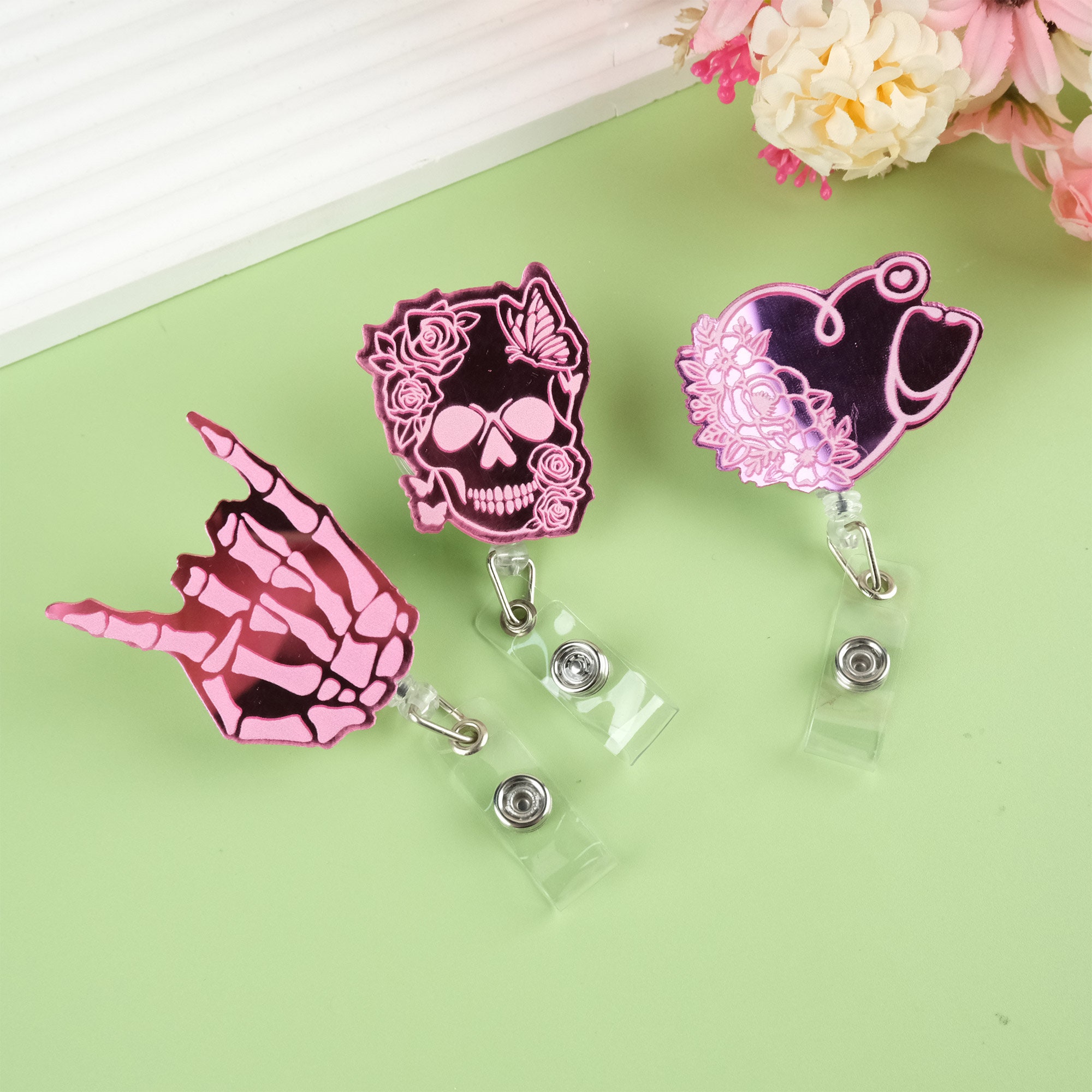 Nurse Doctor ID Badge Holder With Retractable, Reel Name Tag Card Clip ...