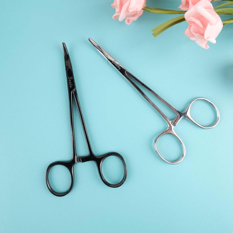 6 Size Custom Engraved Hemostat Forceps Doll Making Craft Tools Clamp ...