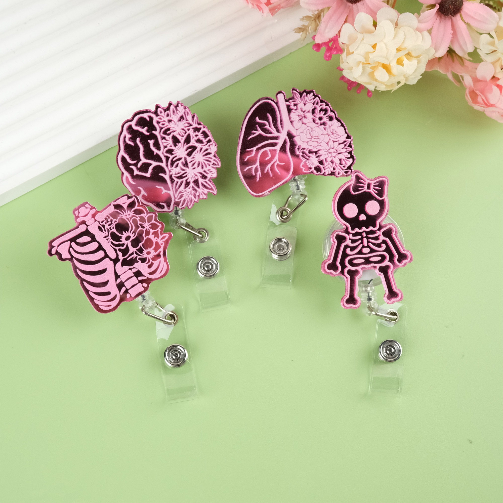 Nurse Doctor ID Badge Holder With Retractable, Reel Name Tag Card Clip ...