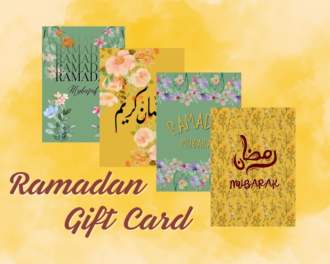 Ramadan Gift Card Ramadan Mubarak Digital, Printable Ramadan Mubarak ...