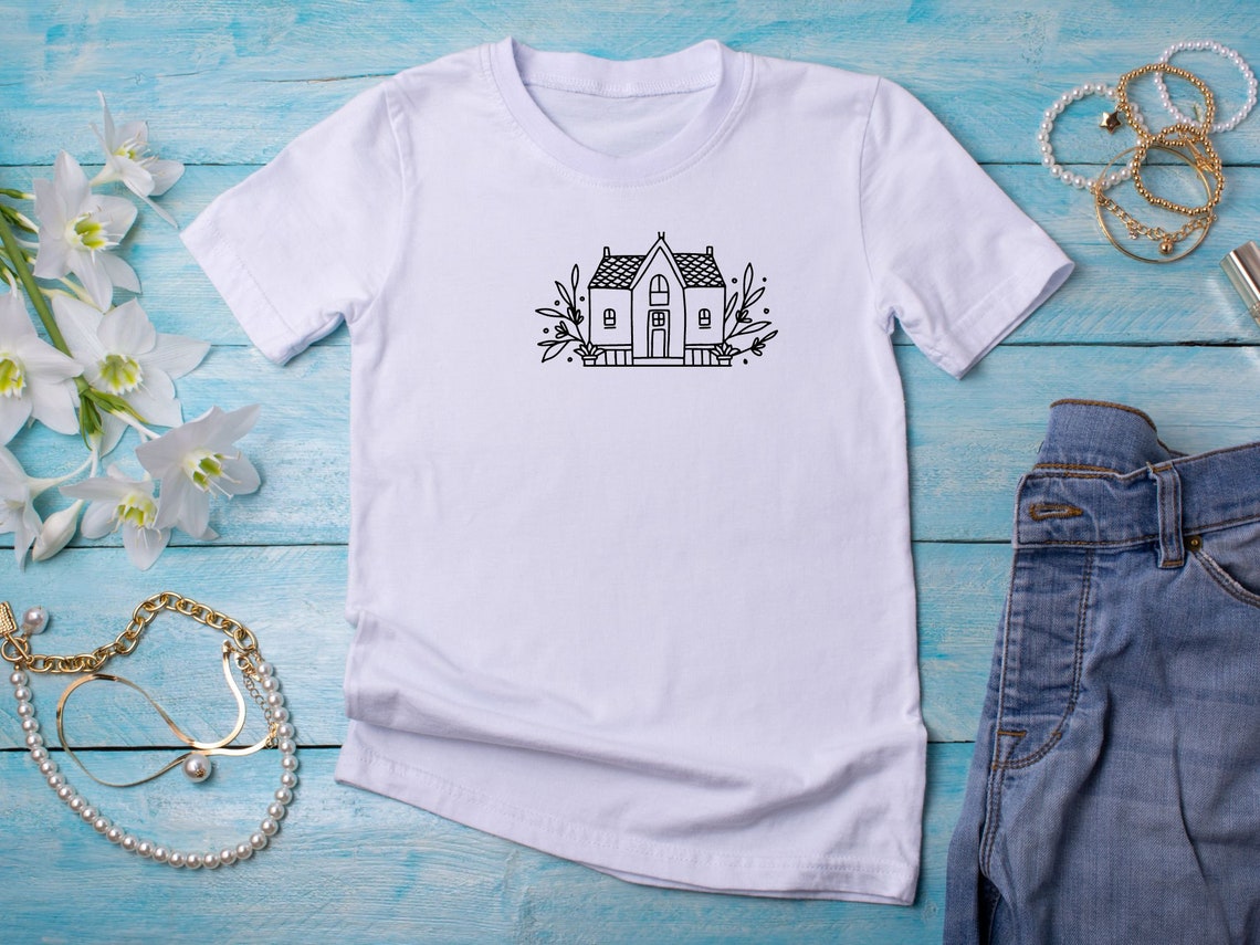 Little House Svg Bundle, Roof House Svg, House Outline Svg, Floral ...