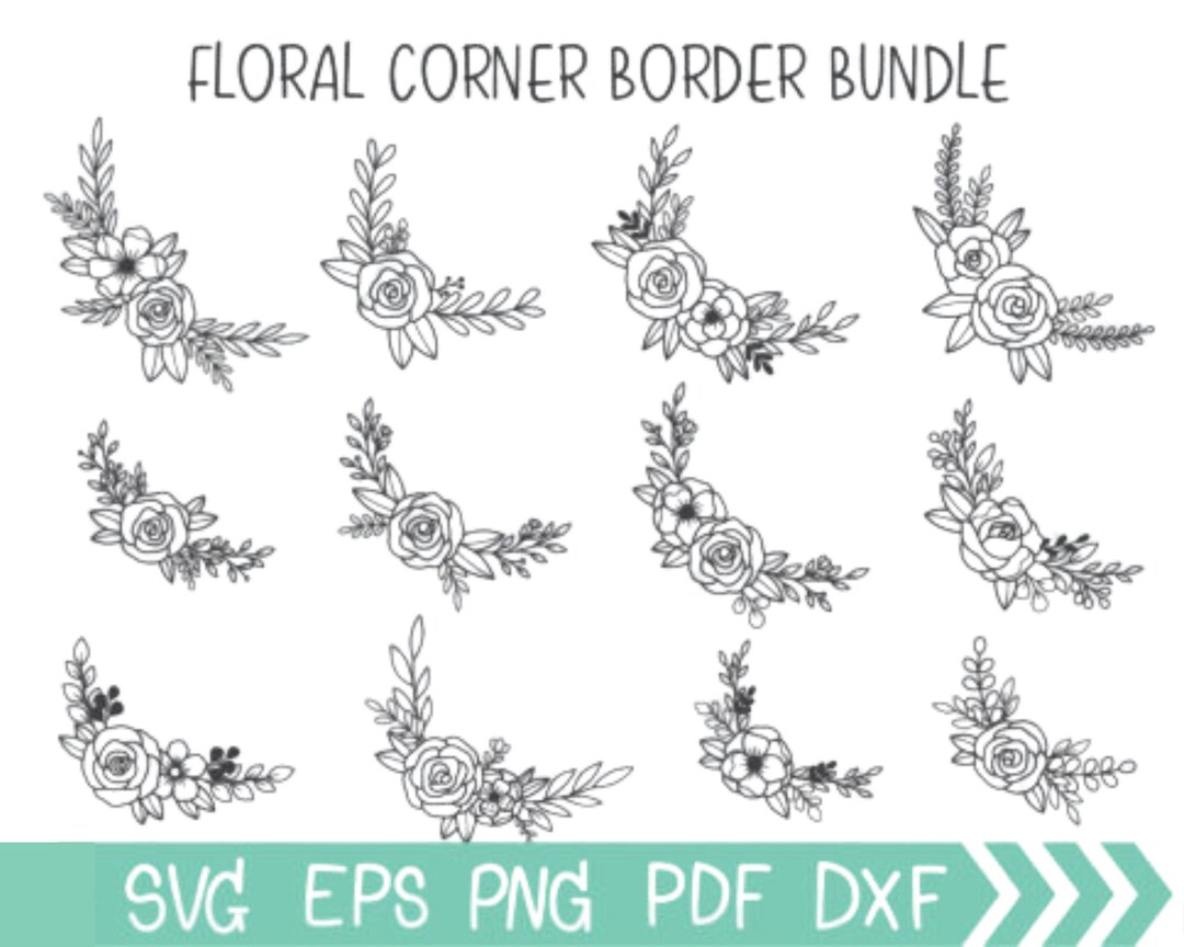 Corner Svg Bundle Corner Svg Floral Corner Svg Files Decorative Page ...