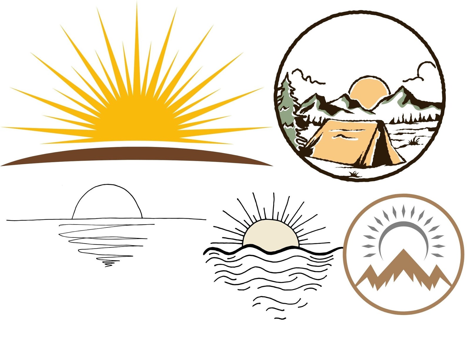 Sunrise SVG, Sunrise Png, Sunset Svg, Sunset Png, Sunrise Clipart ...
