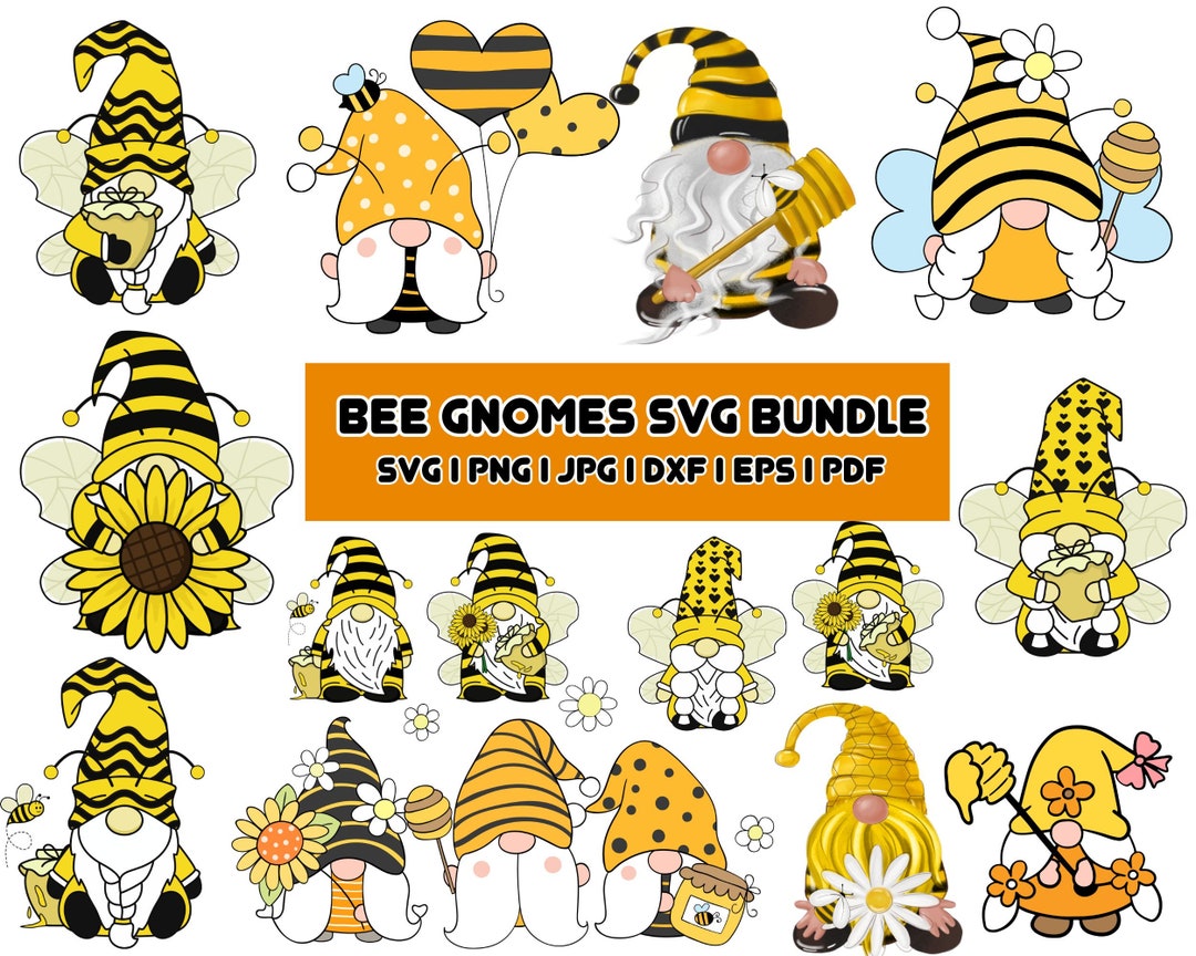 Bee Gnome Svg\ Spring Gnomes Cut Files\ Summer Gnomes Svg\ Dxf\ Eps ...