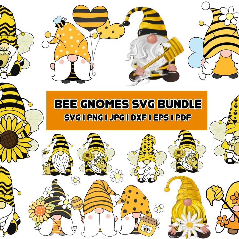 Gnome Bee Svg - Etsy